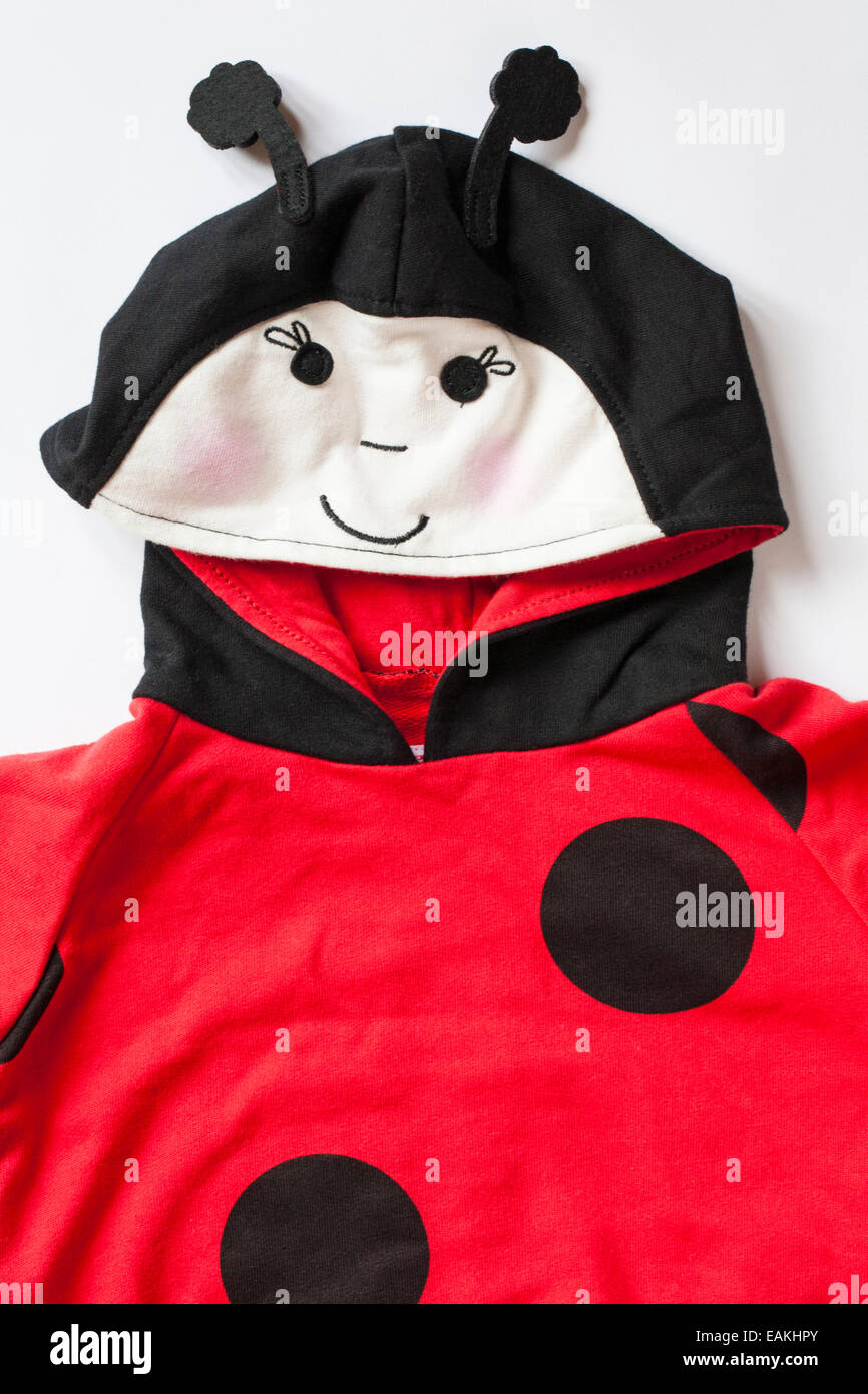 Childs ladybird bug outfit set on white background Stock Photo - Alamy