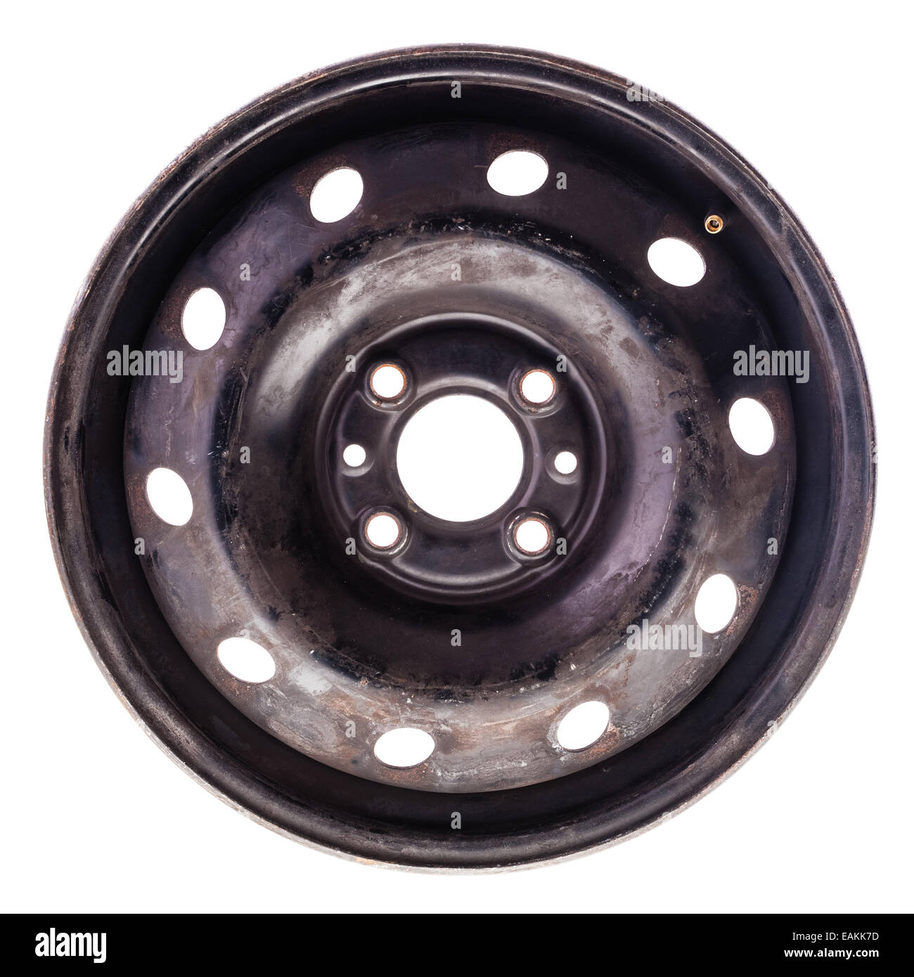 an old car rim isolated over a white background Stock Photo - Alamy