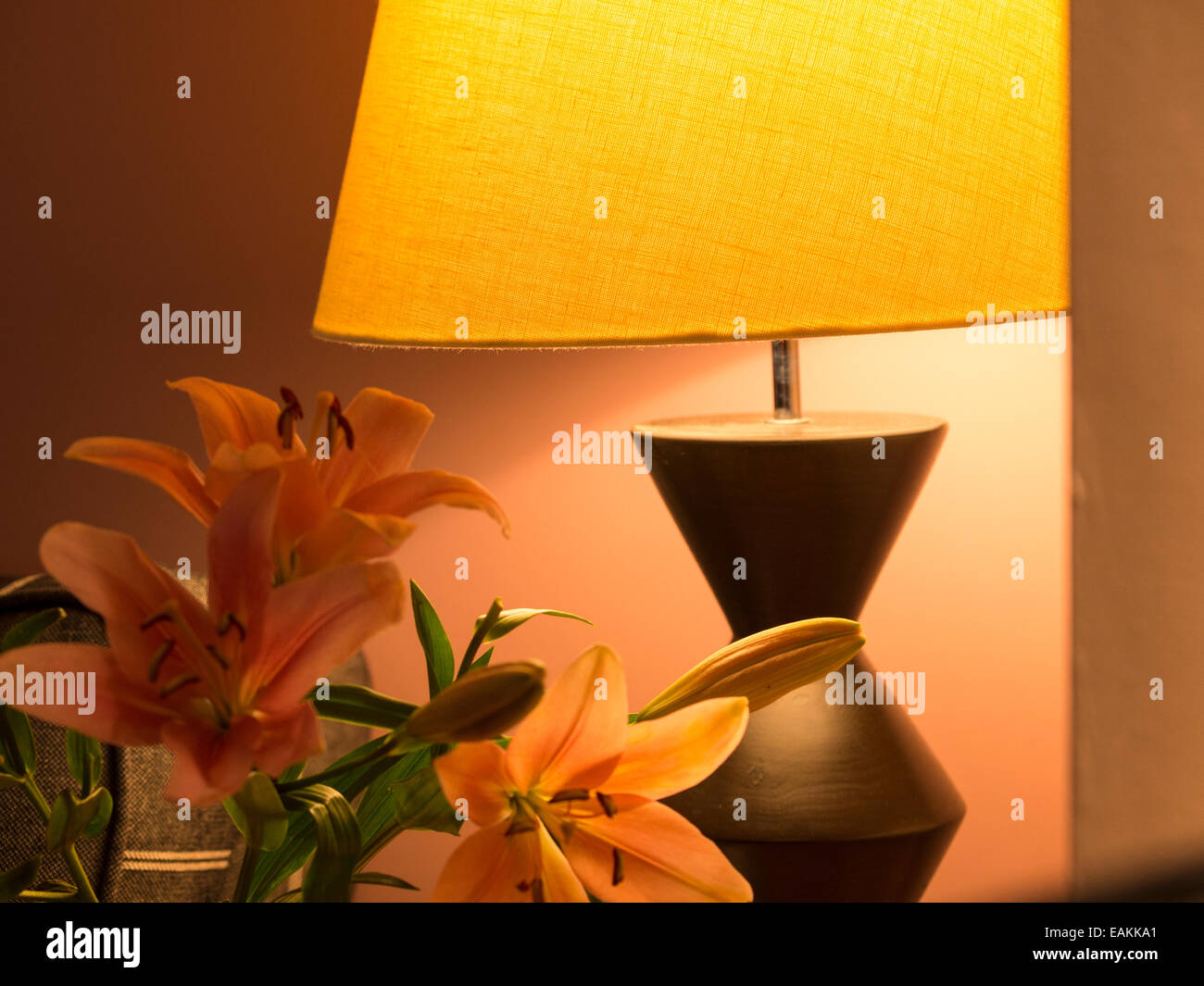 lamp,traditional english house interior Stock Photo - Alamy