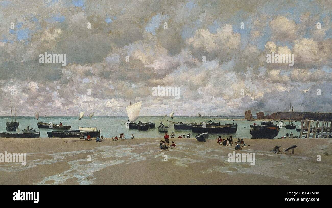 Martín Rico y Ortega The Mouth of the Bidasoa River Stock Photo - Alamy