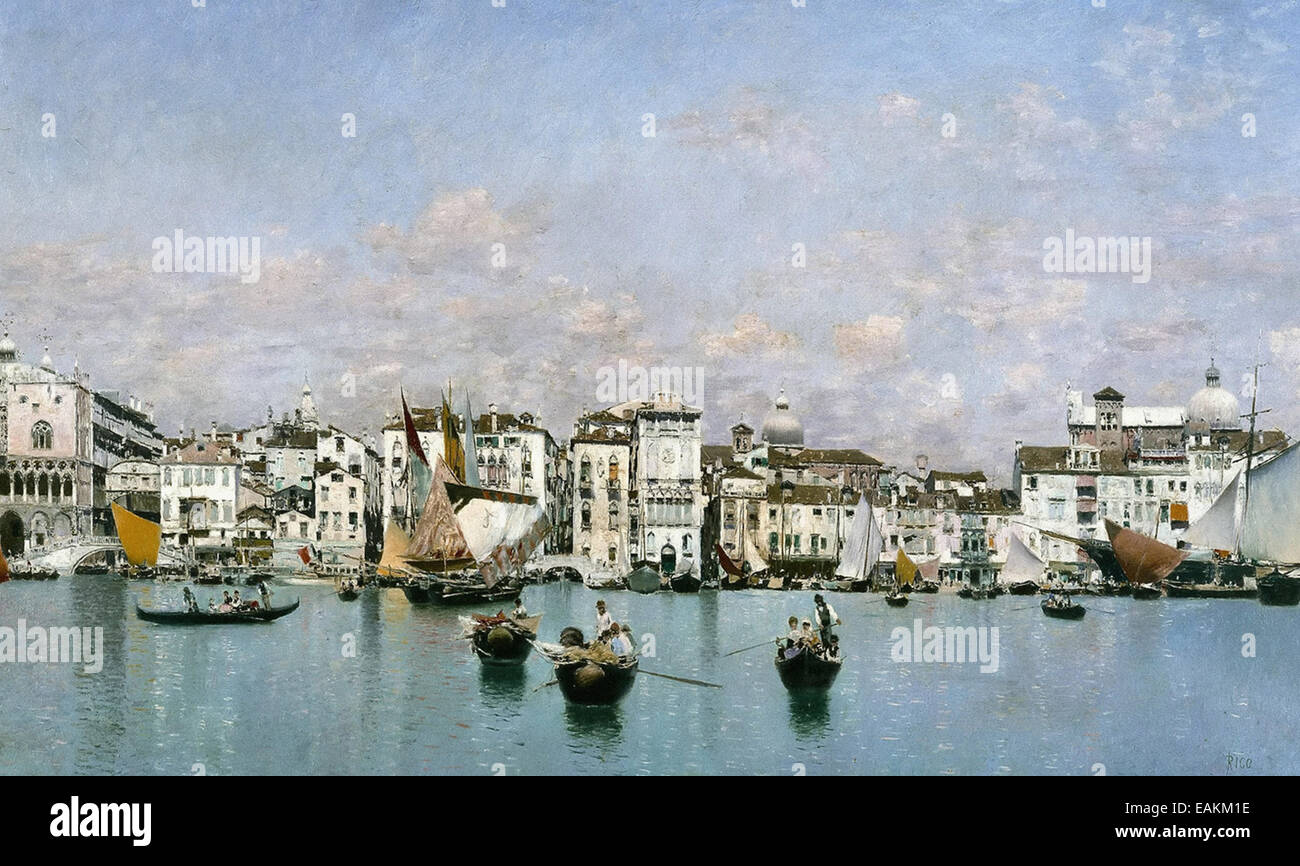 Martin Rico y Ortega The Riva Degli Schiavoni in Venice Stock Photo - Alamy
