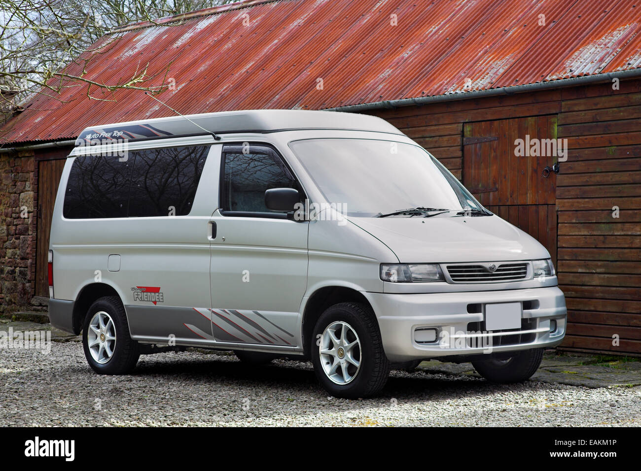 Silver Mazda Bongo Friendee Stock Photo - Alamy