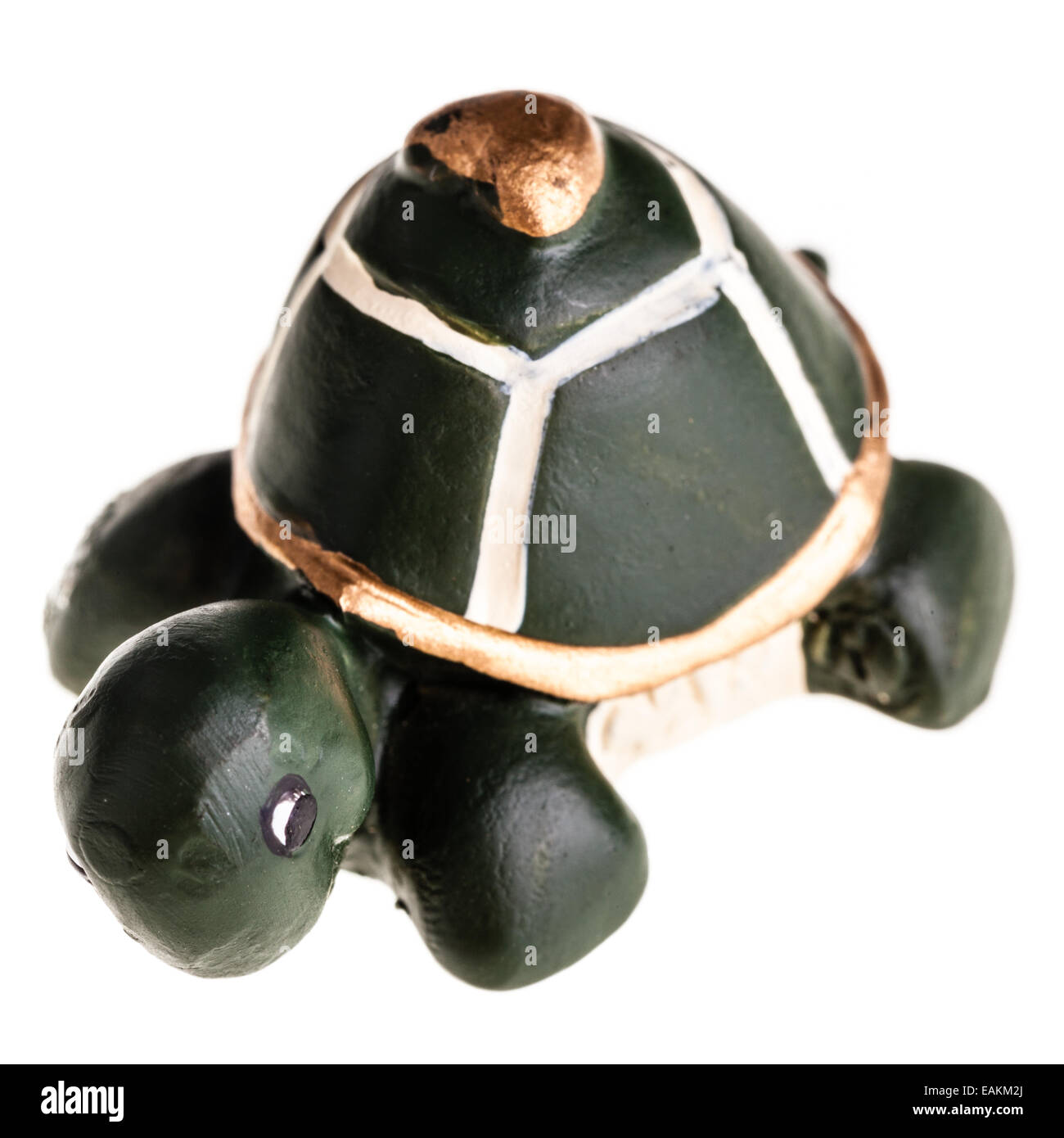 a small turtle sculpture isolated over a pure white background Stock ...