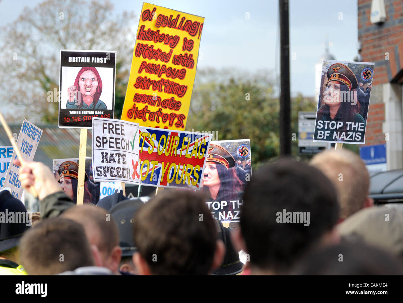 Rochester, Kent, England, UK. Britain First (right-wing political group ...