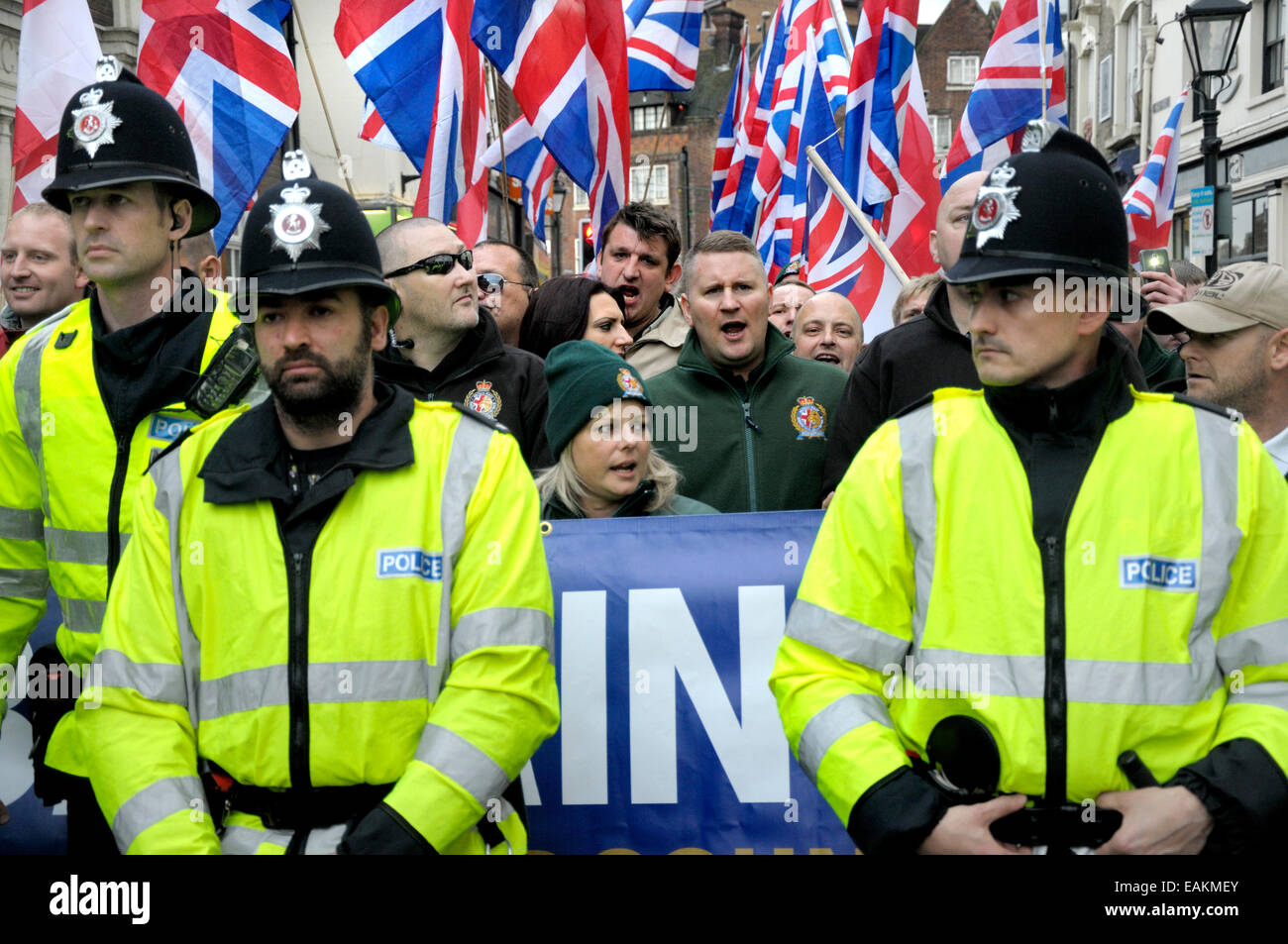 Rochester, Kent, England, UK. Britain First (right-wing political group ...