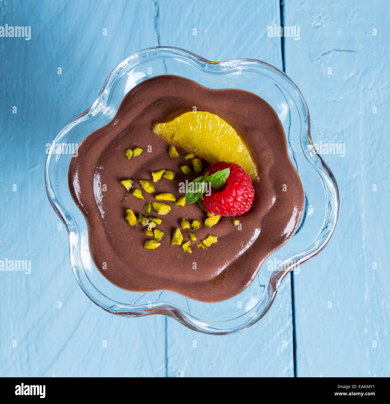 Chocolate pudding birds eye view hi-res stock photography and images ...