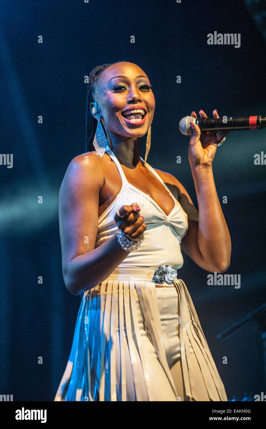 CHIC featuring Nile Rodgers and a singer Folami Ankoanda-Thompson at a ...