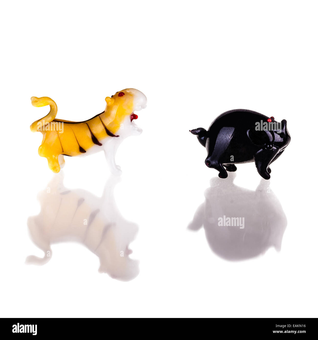 small glass sculptures representing the chinese zodiac signs isolated ...