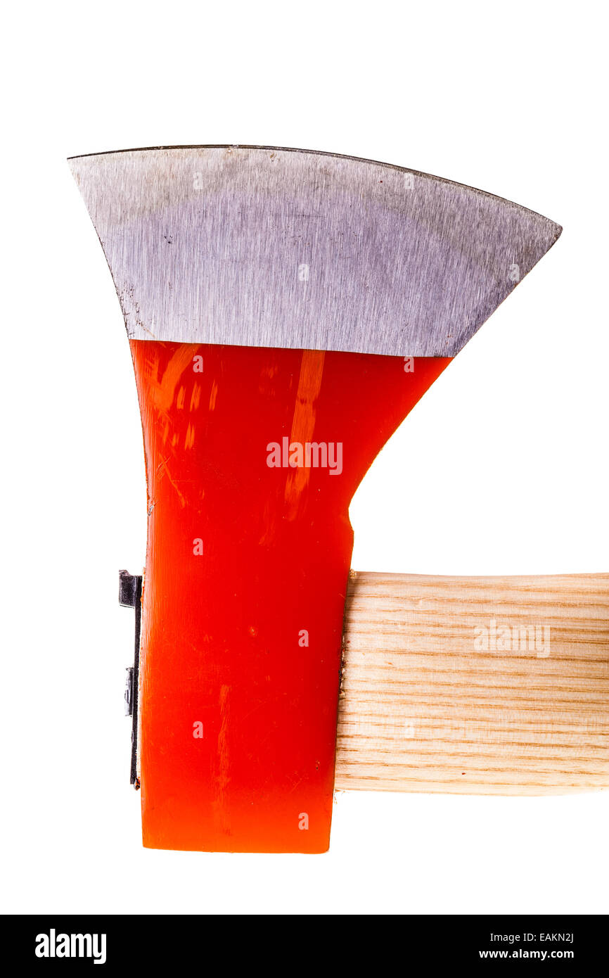 a clean hatchet isolated over a white background Stock Photo - Alamy