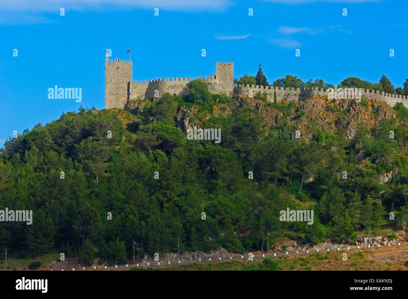 Sesimbra Castle. Sesimbra. Setubal district. Serra de Arrabida. Atl ...