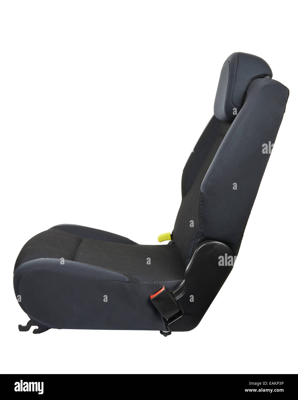 Car seat isolated on white background - side view Stock Photo - Alamy