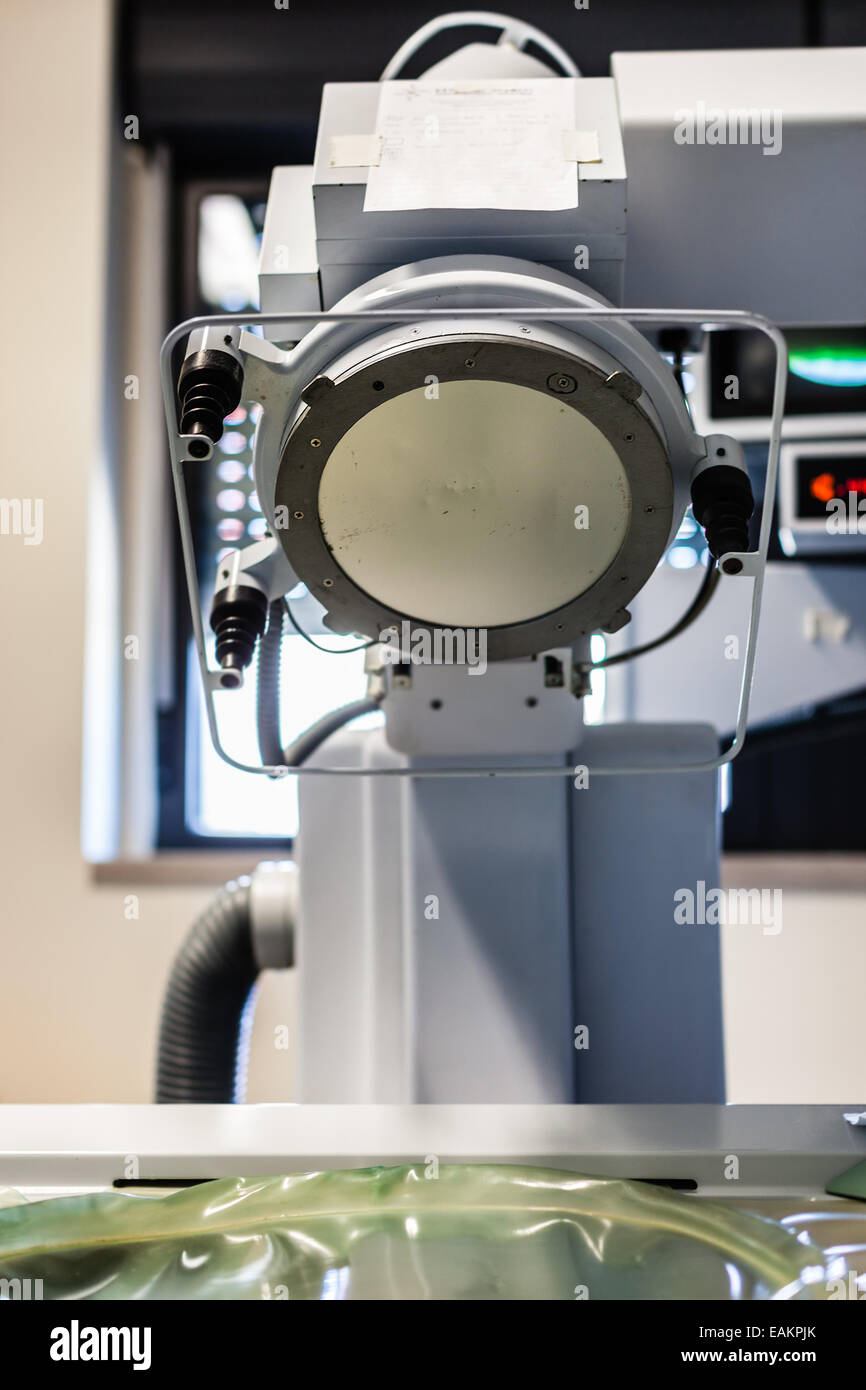 The lithotriptor attempts to break up kidney stones using an externally ...