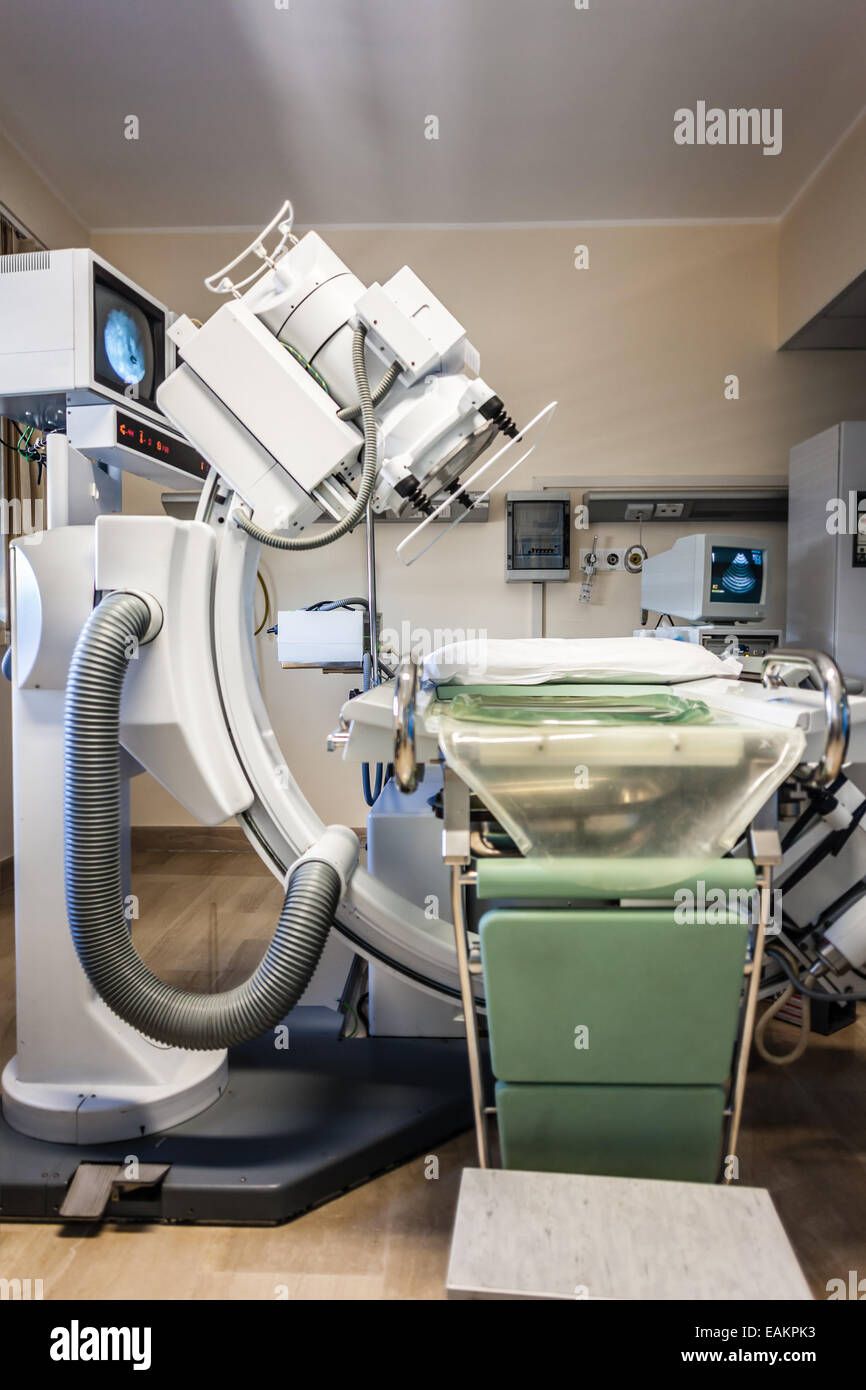 The lithotriptor attempts to break up kidney stones using an externally ...