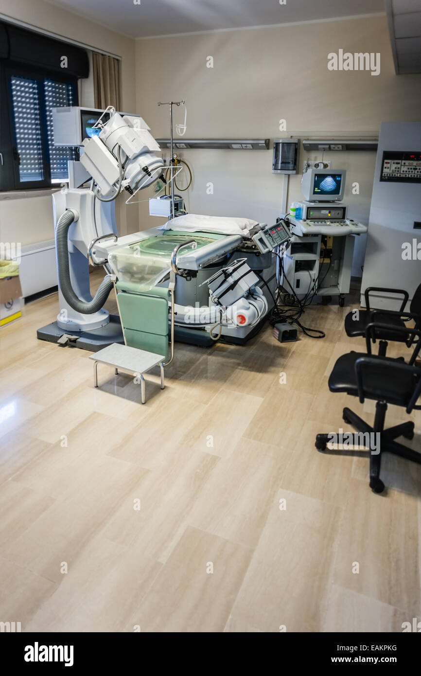 The lithotriptor attempts to break up kidney stones using an externally ...