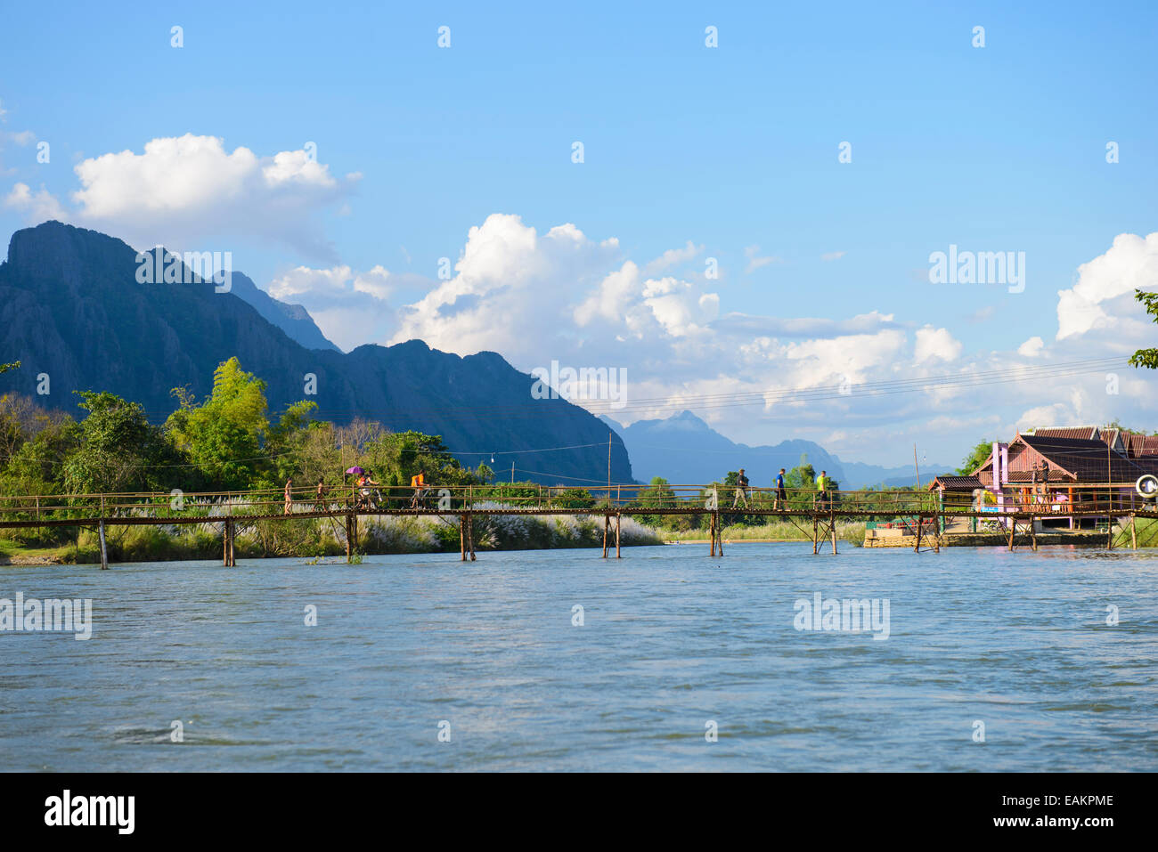 Rickety wood bridge hi-res stock photography and images - Alamy