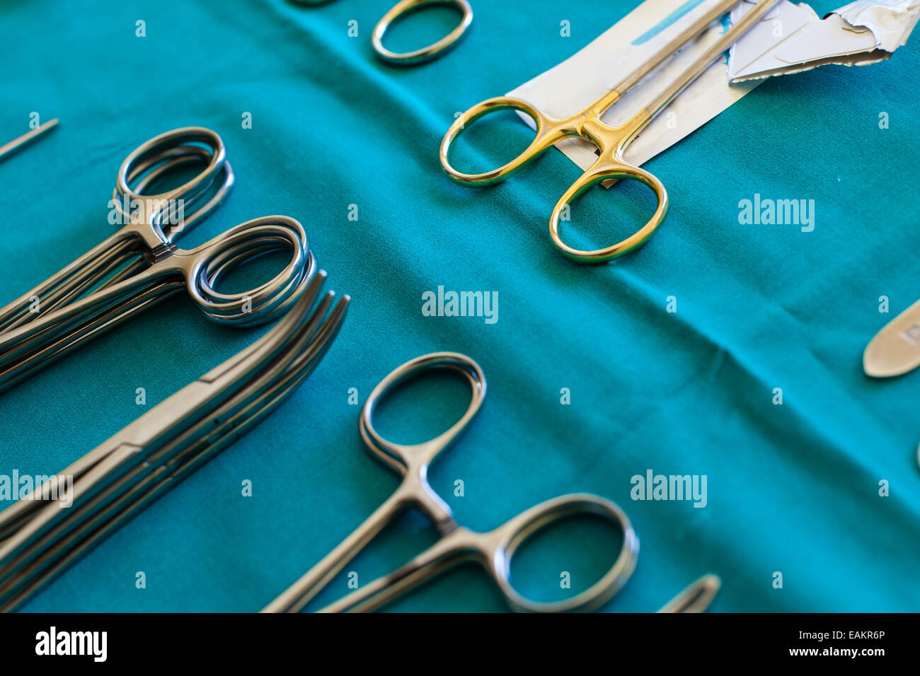 surgical instruments and tools including scalpels, forceps and tweezers ...