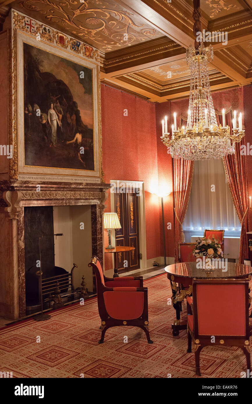 Chamber in the Royal Palace (Dutch: Koninklijk Paleis) in Amsterdam ...