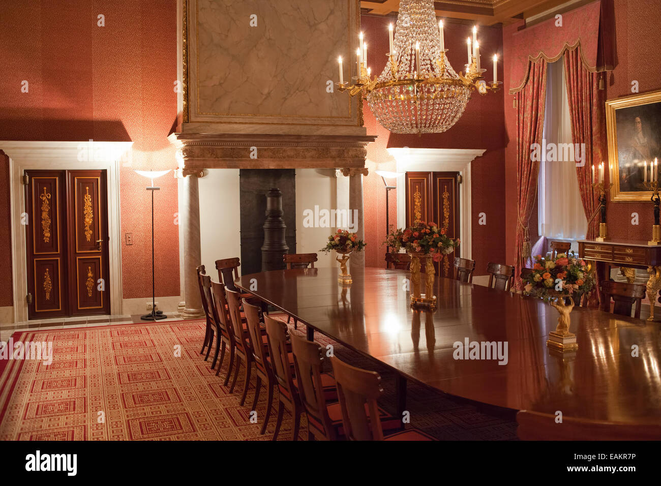 Chamber in the Royal Palace (Dutch: Koninklijk Paleis) in Amsterdam ...