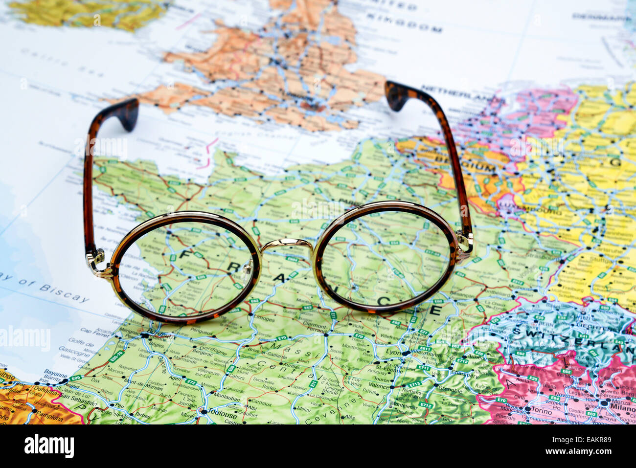 Europe france map hi-res stock photography and images - Alamy