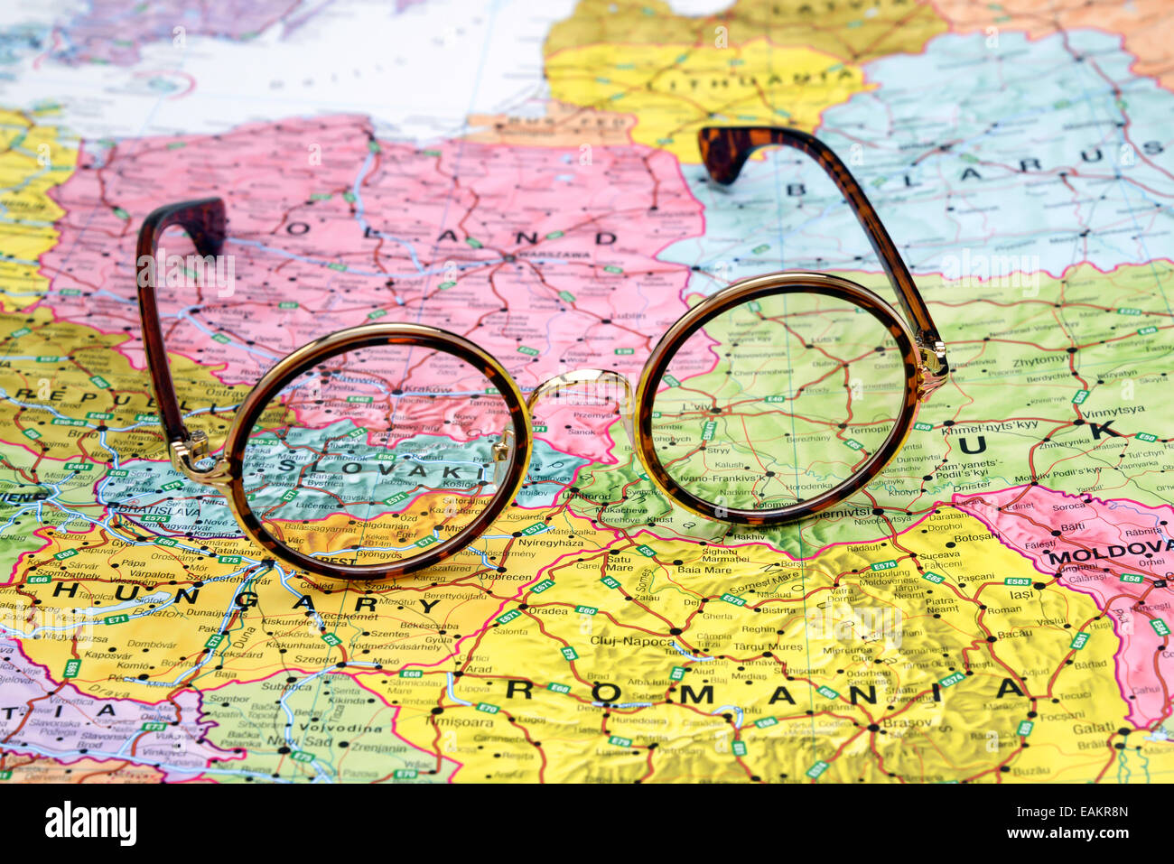 Slovakia europe map hi-res stock photography and images - Alamy