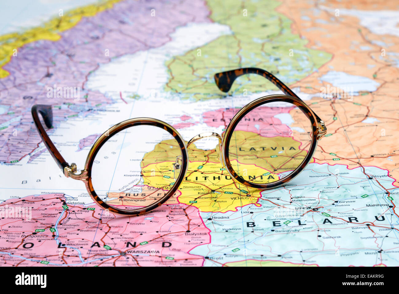 Baltic countries political map baltic hi-res stock photography and ...