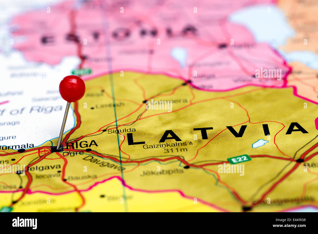 Riga map hi-res stock photography and images - Alamy