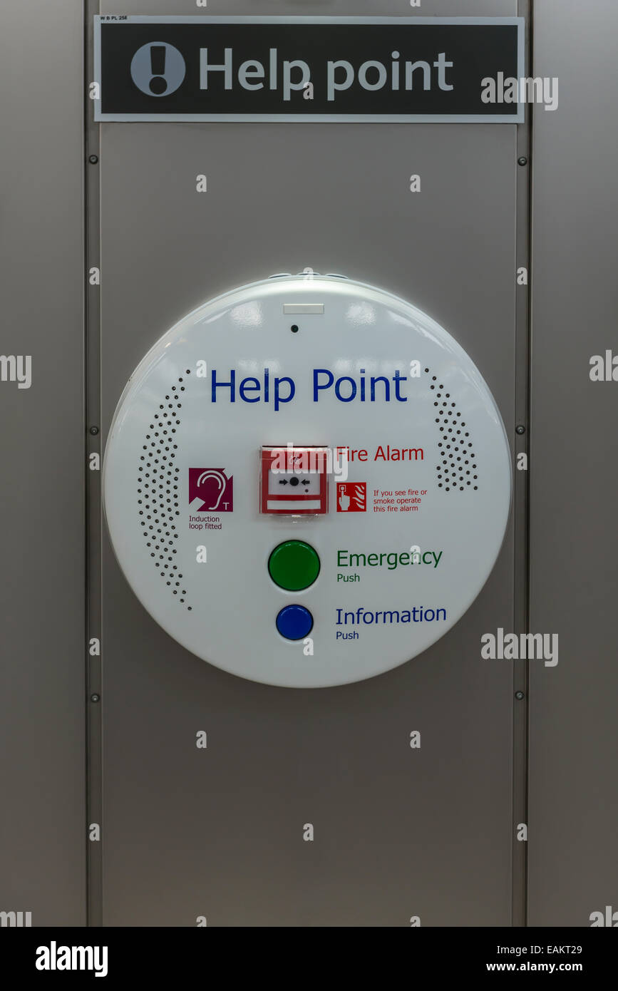Passenger help point at a station for assistance or reporting an ...