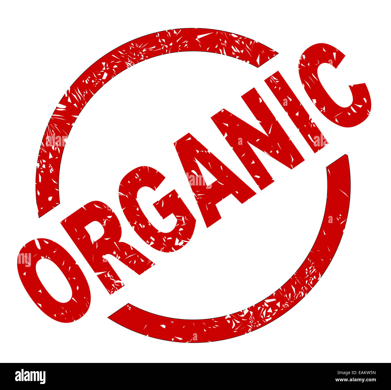 An organic red ink stamp on a white background Stock Photo - Alamy