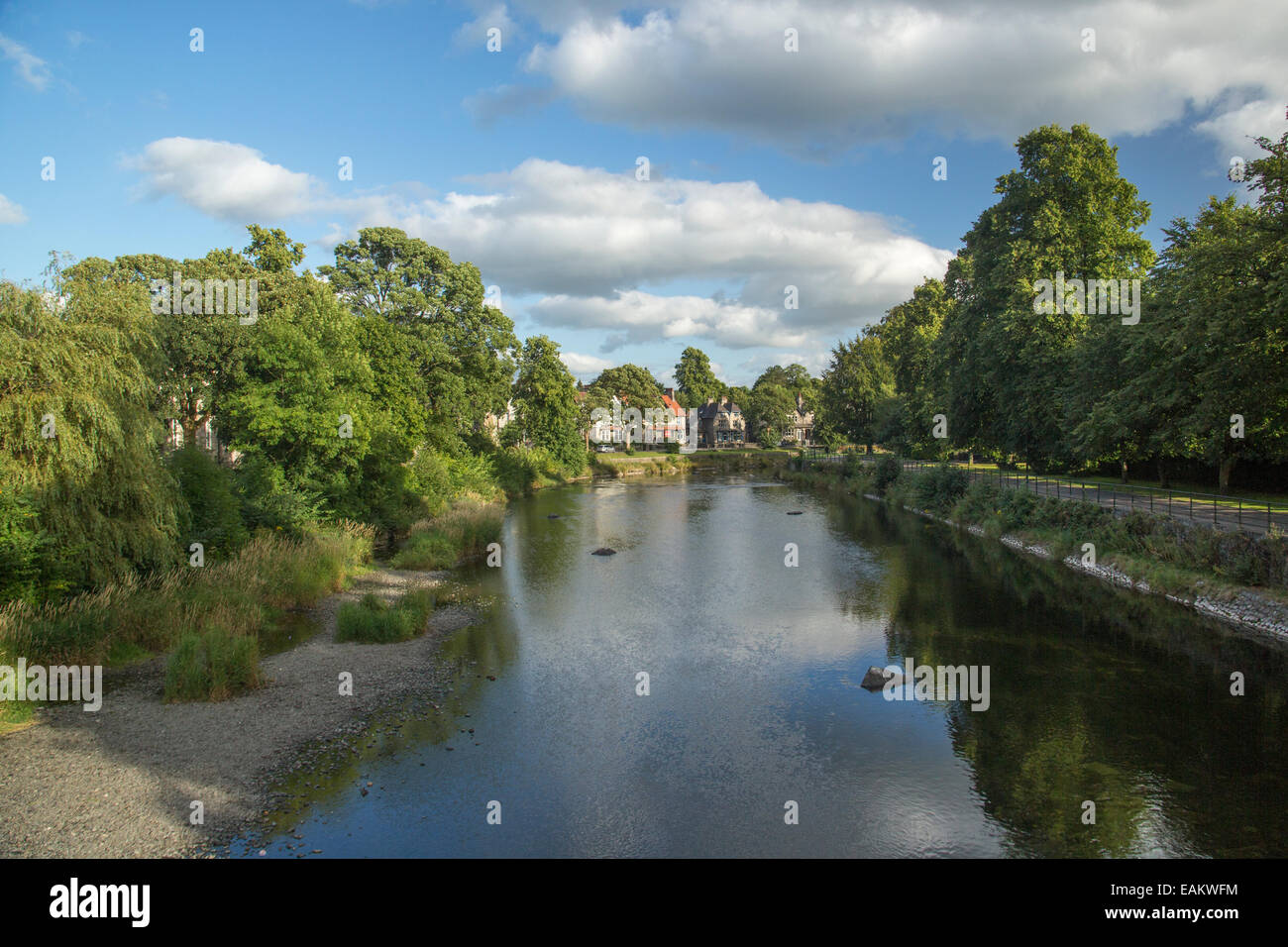 River Kent running through town of Kendal in Cumbria England Stock ...