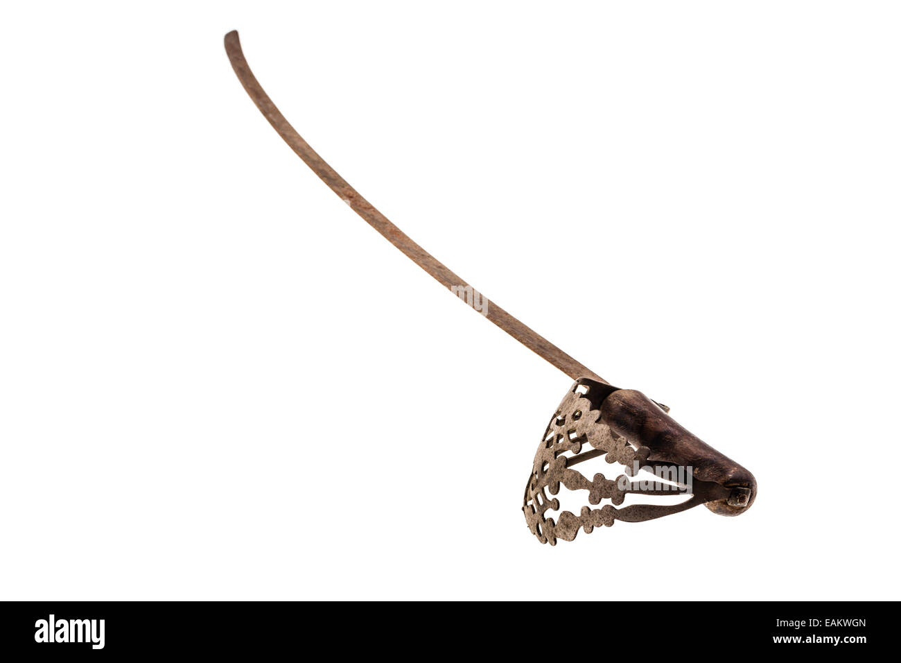 a rusty pirate sword isolated over a white background Stock Photo - Alamy