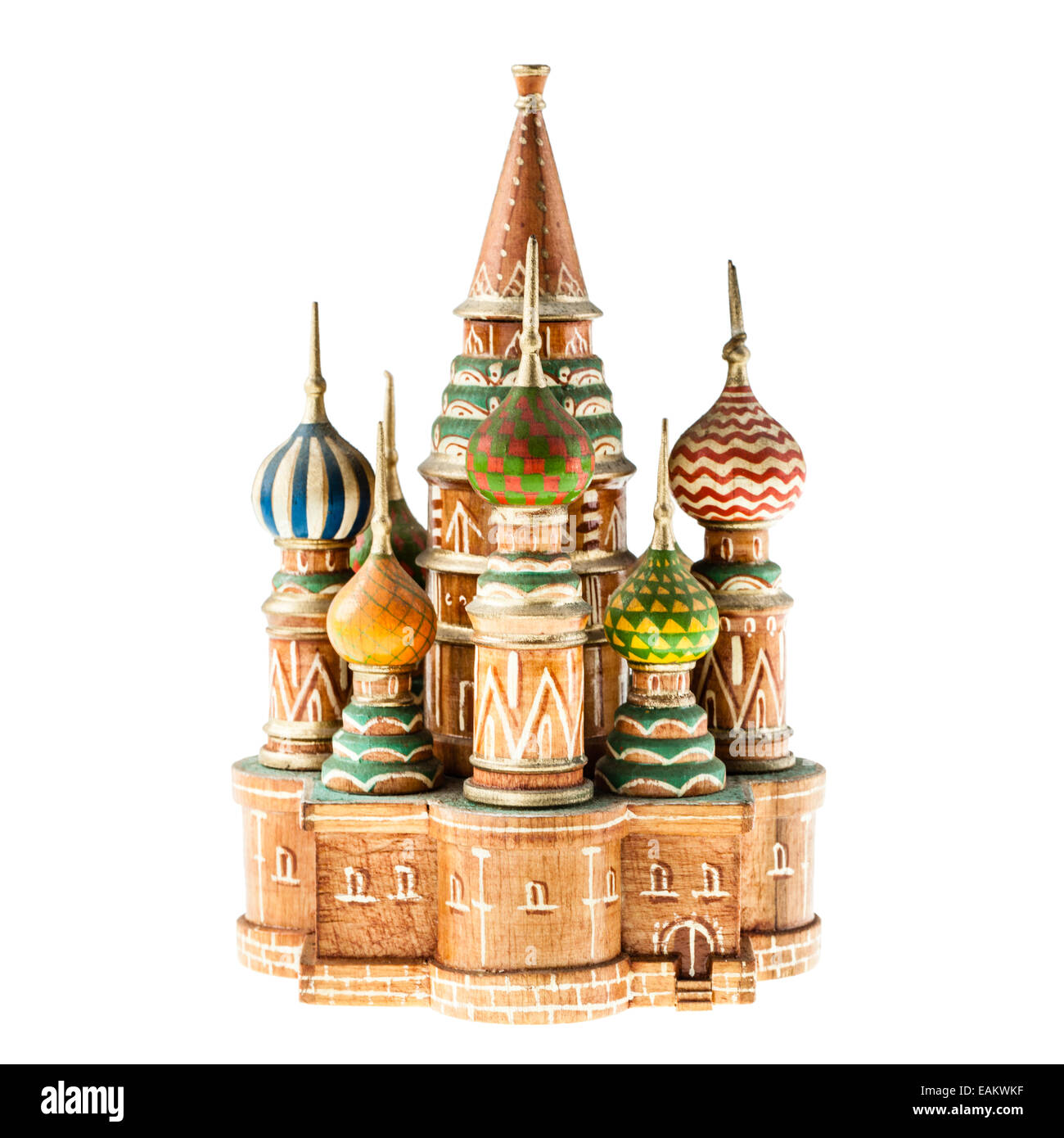 reproduction of the Saint Basil's Cathedral in Moscow isolated over a ...