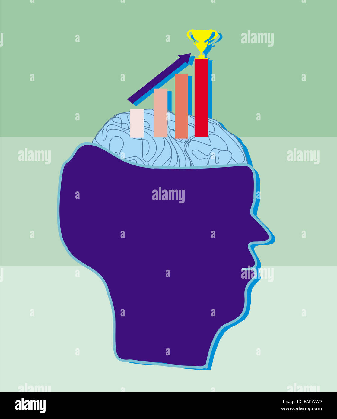 Man thinking victory head hi-res stock photography and images - Alamy