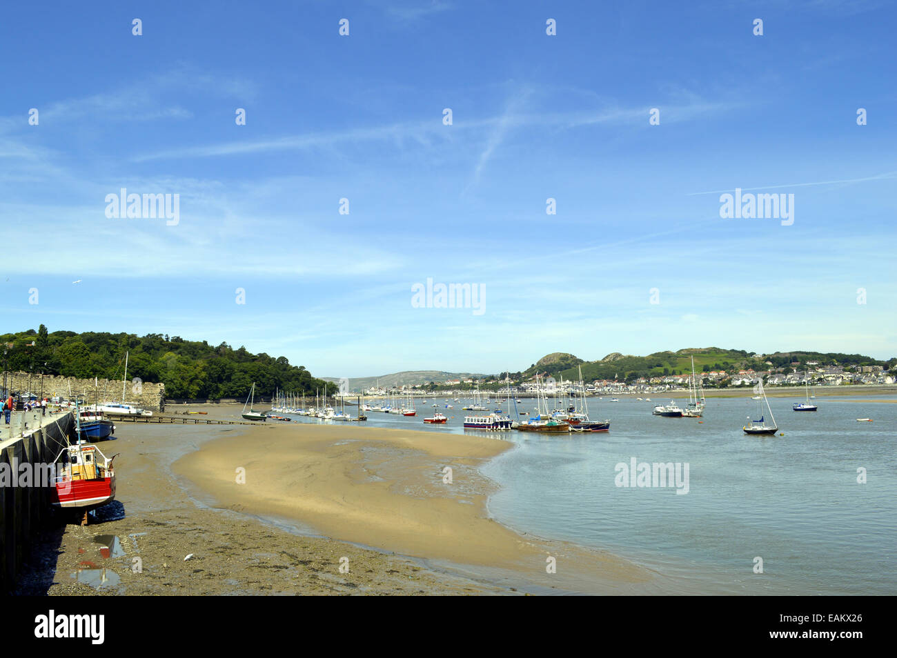 Conwy harbour in North Wales Stock Photo - Alamy