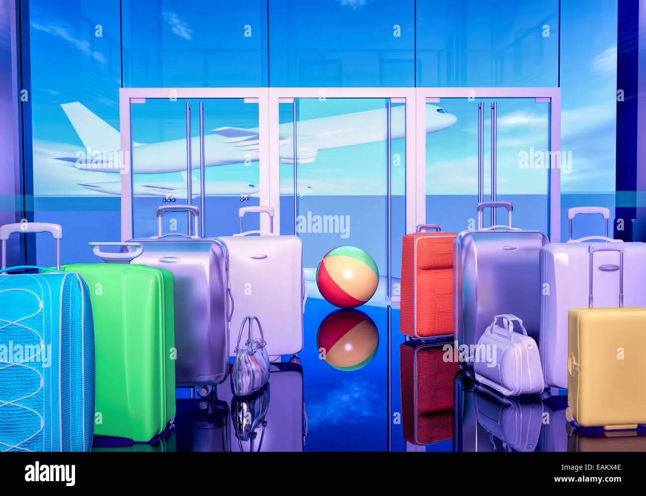 Airplane unloading hi-res stock photography and images - Alamy