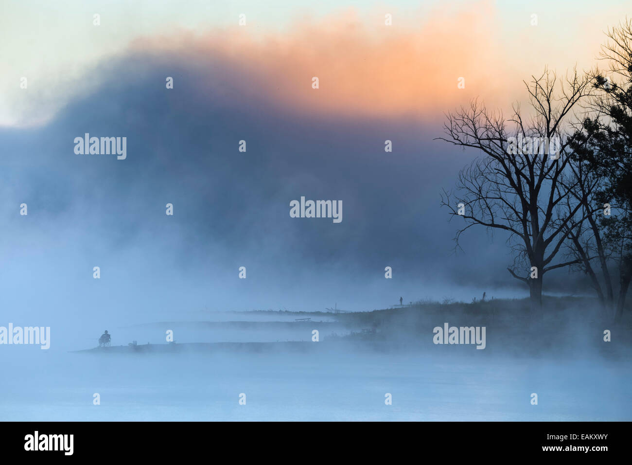 Foggy morning in the Loess Hills area of western Iowa Stock Photo - Alamy