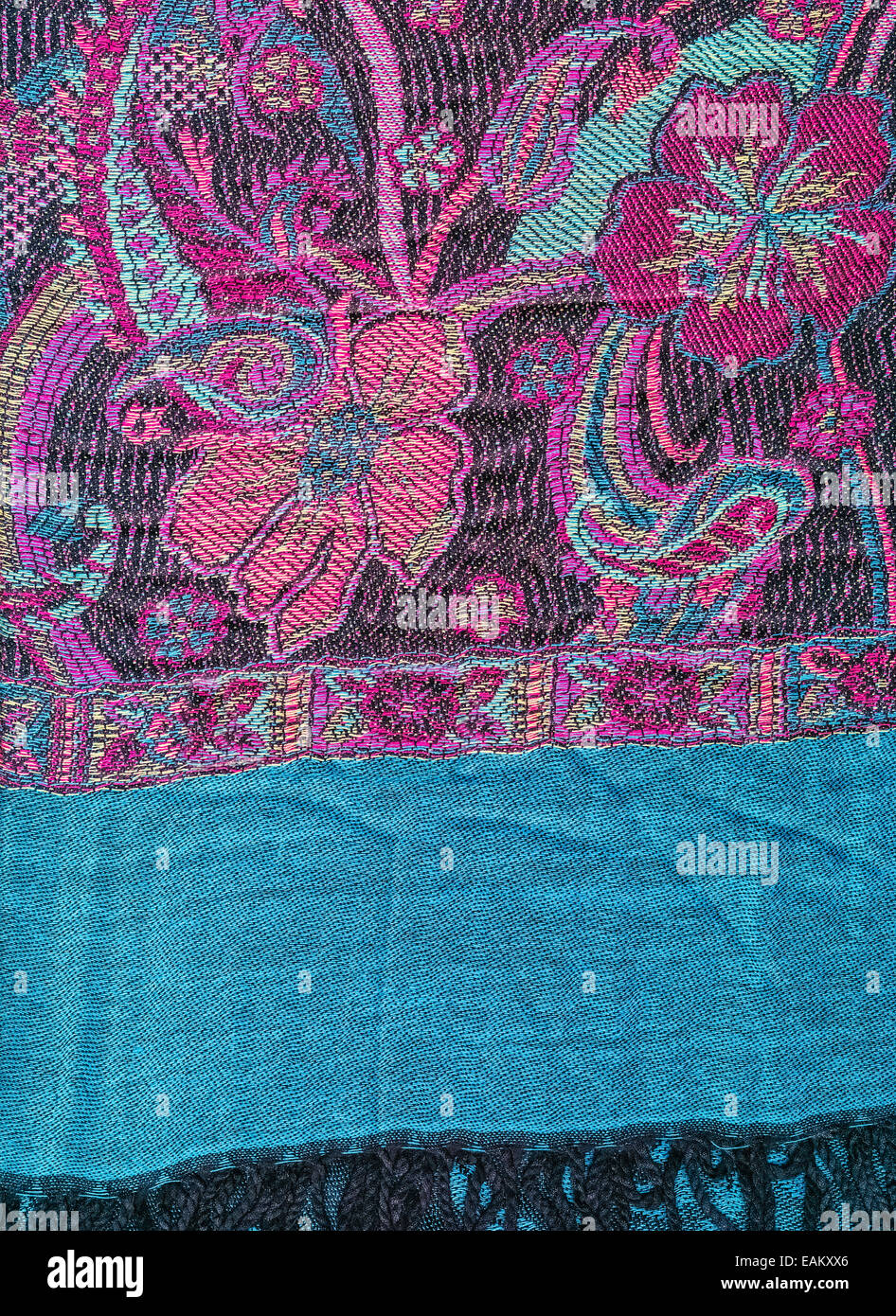 high resolution detail of a cachemir blue scarf Stock Photo - Alamy