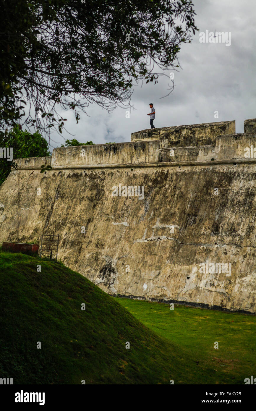 Fort Marlborough, a 18th English century fort located in Bengkulu City ...