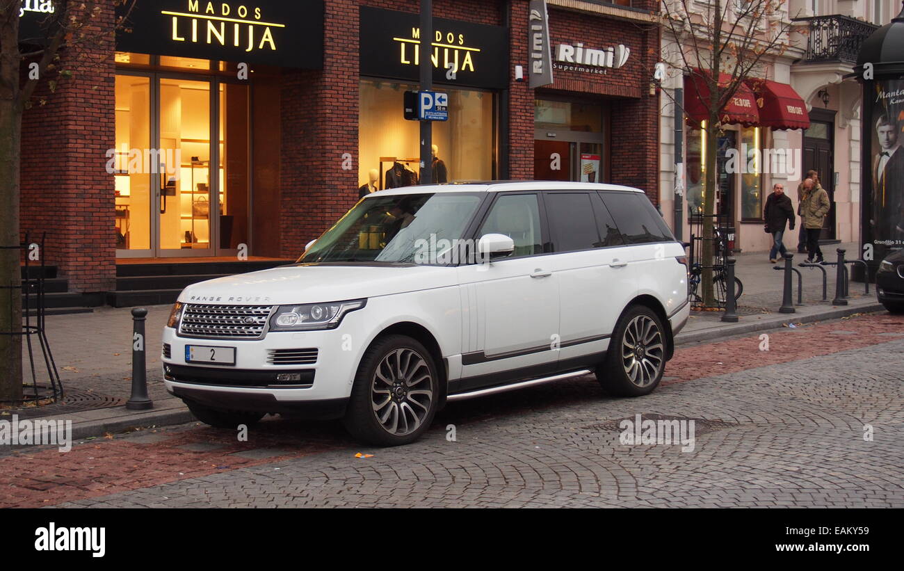 Vilnius,Lithuania. Range Rover has an extraordinary registration plate ...