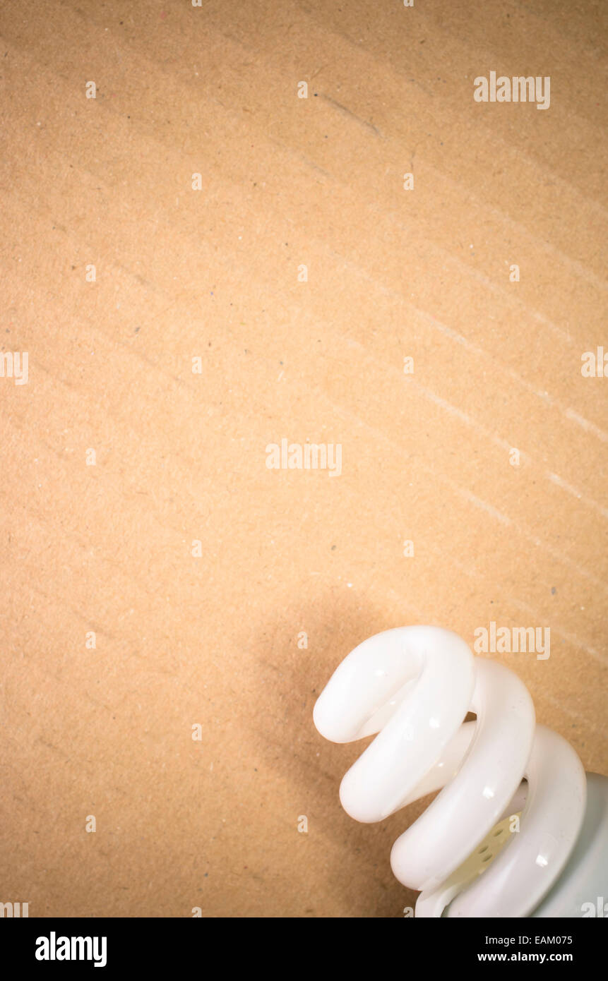 light bulb on a cardboard surface Stock Photo - Alamy