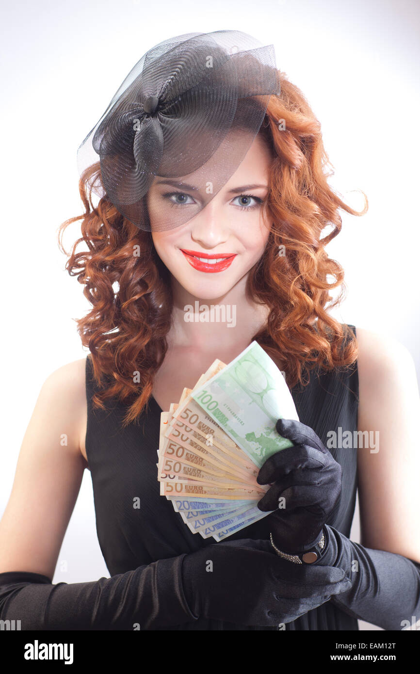 Paying money woman note hi-res stock photography and images - Alamy