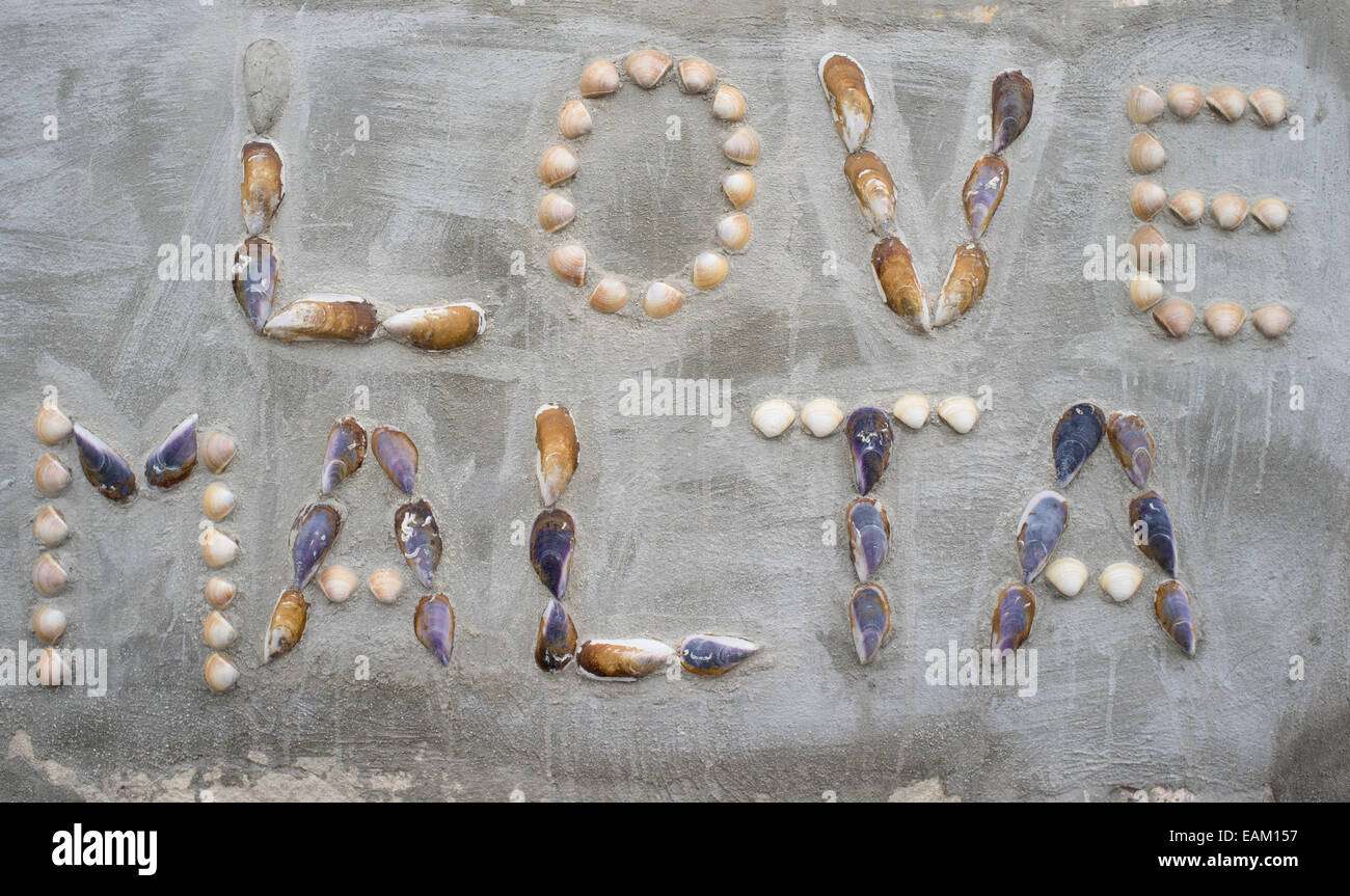A seashell mosaic in Malta Stock Photo - Alamy