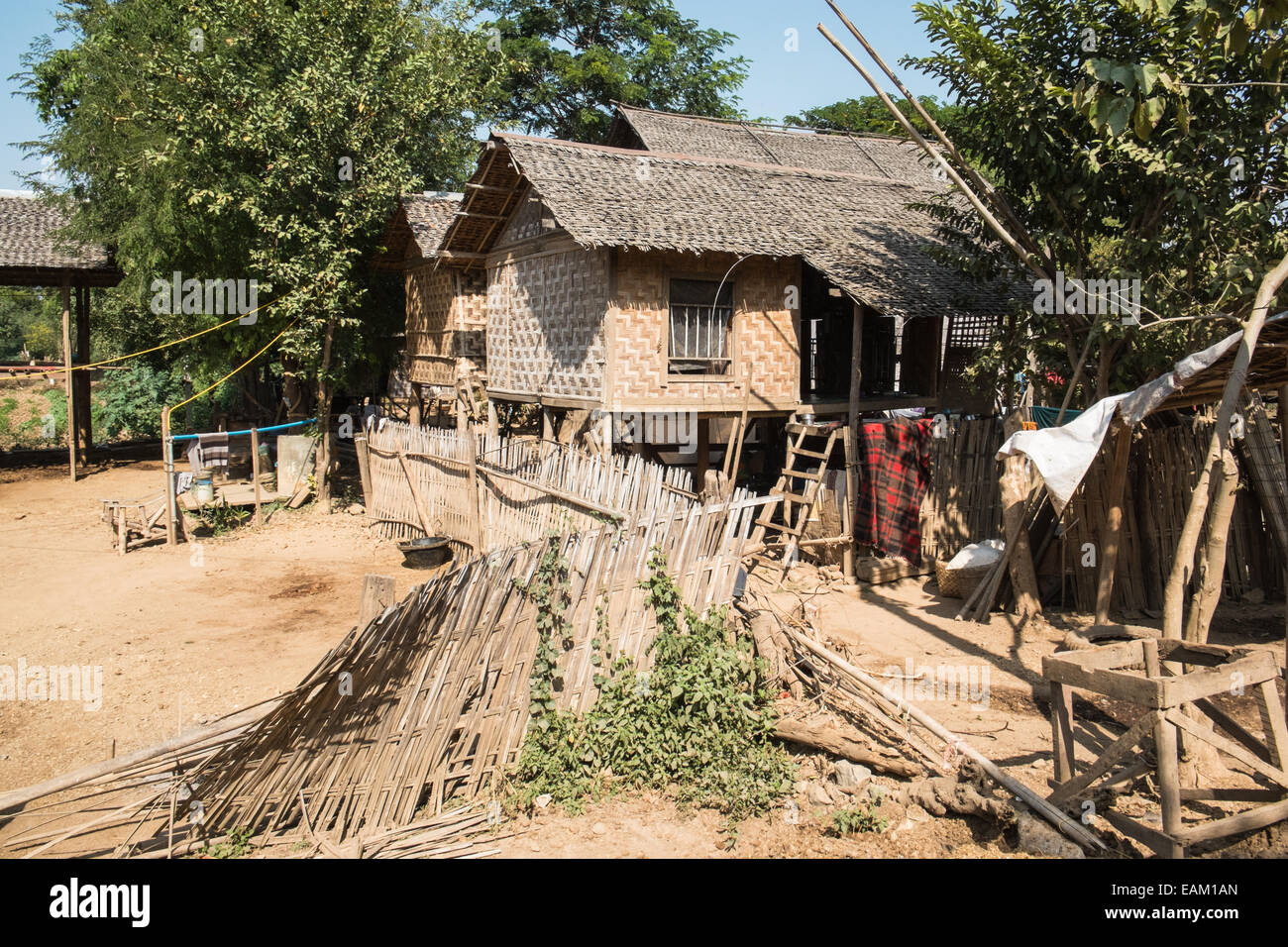 Traditional housing,house at Inwa, Ava, near Mandalay,Burma,Myanmar ...