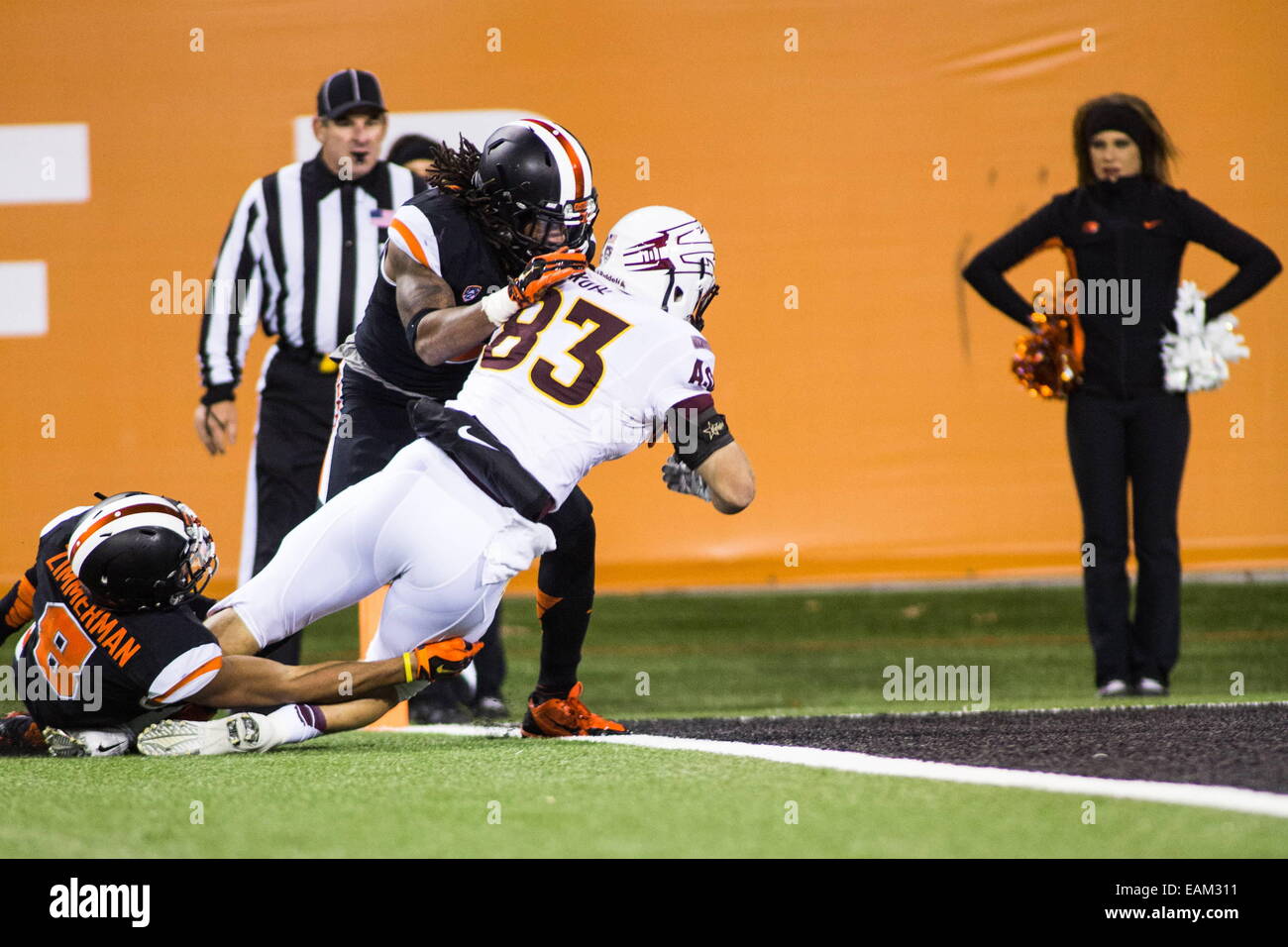 Corvallis, Oregon, USA. 15th Nov, 2014. Arizona State Sun Devils tight ...