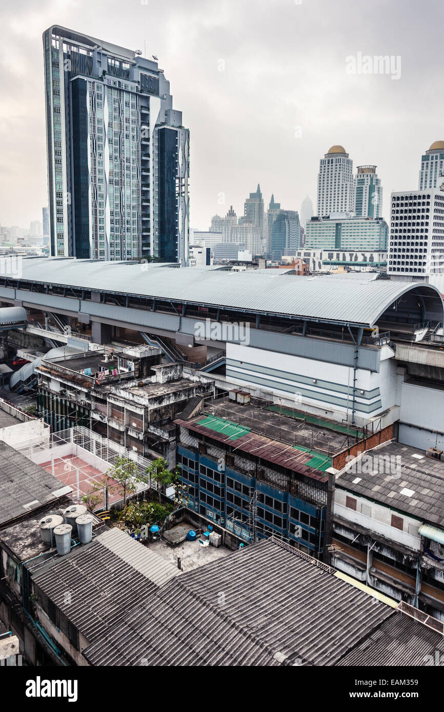 The two line Bangkok BTS is a 31 kilometer elevated transit system ...