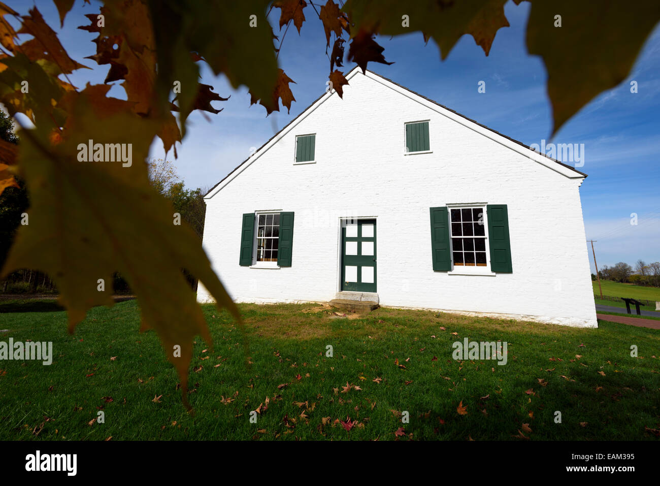 The Dunker Church, Antietam National Battlefield, Sharpsburg, Maryland ...