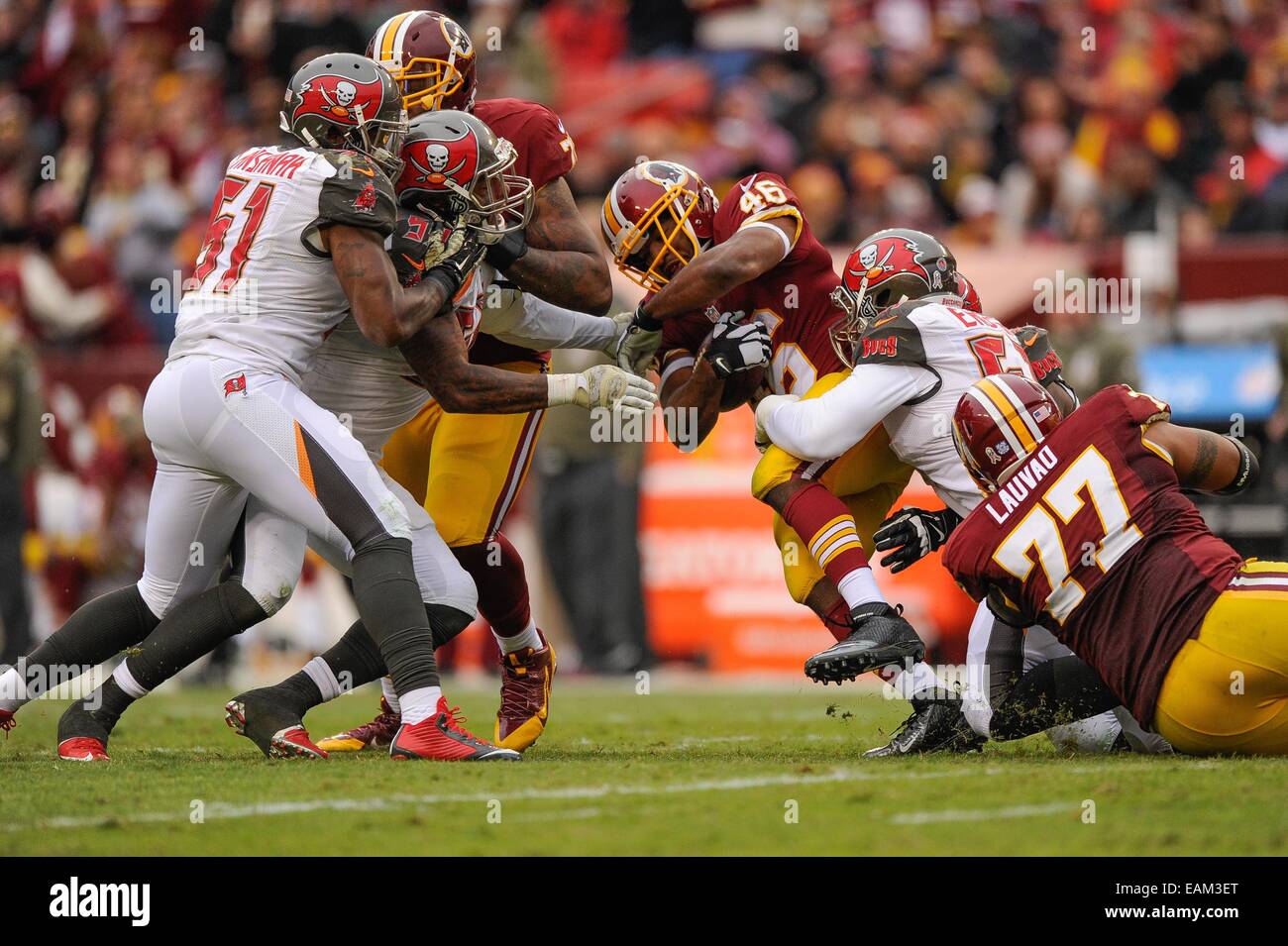 NOV 16, 2014 : Tampa Bay Buccaneers defensive end Larry English (57 ...