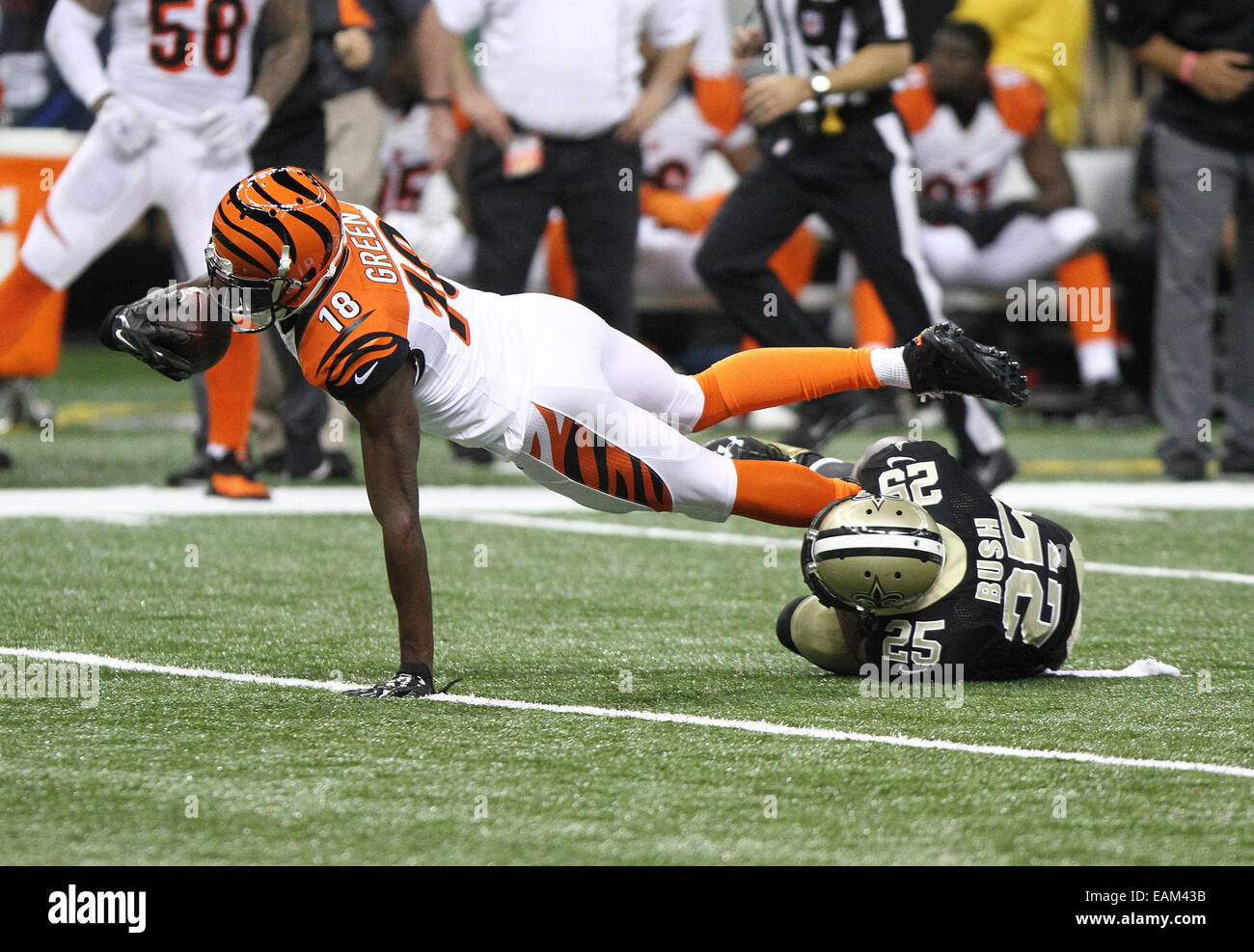 New Orleans, LOUISIANA, USA. 16th Nov, 2014. Cincinnati Bengals' wide ...