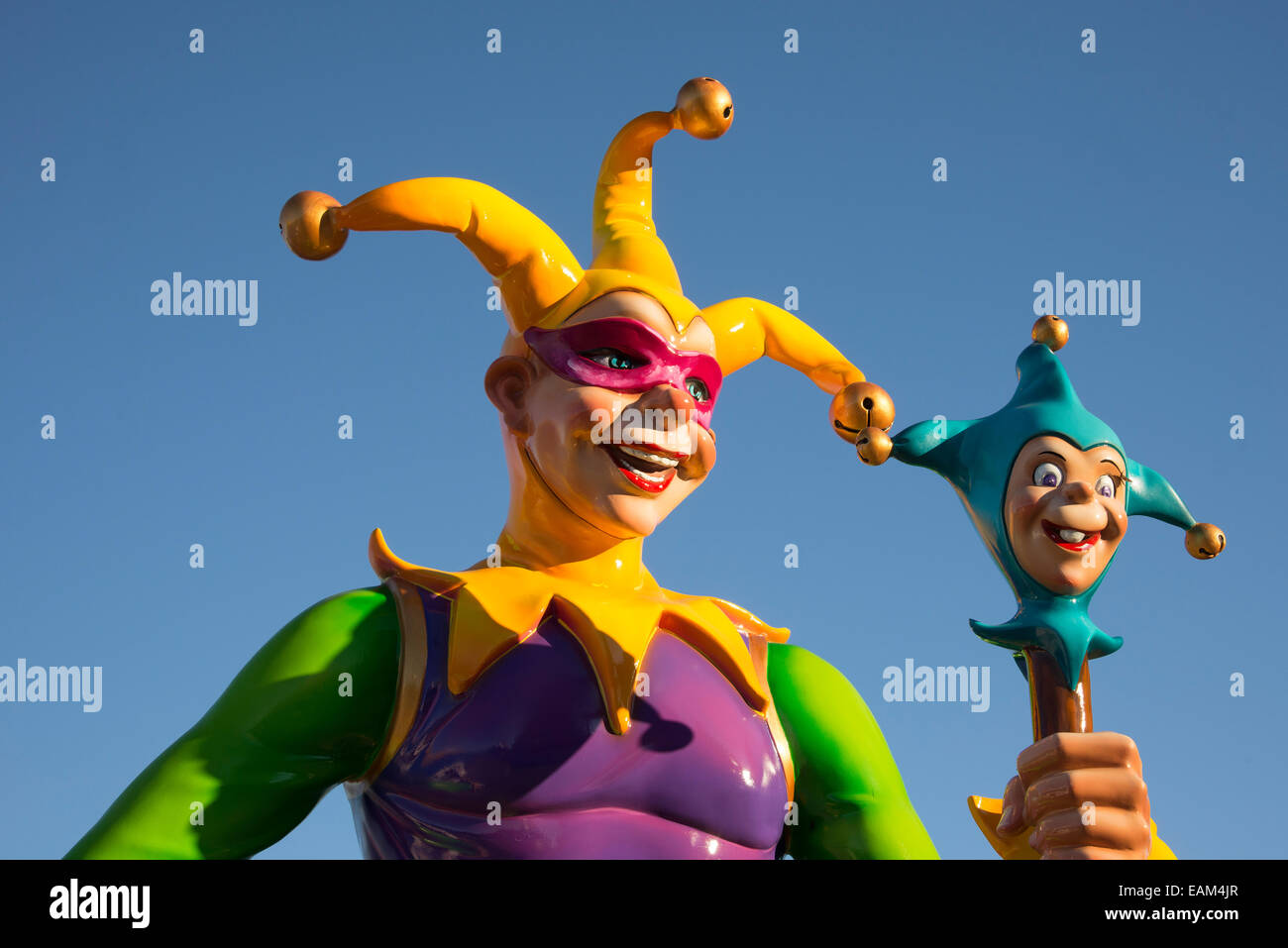 Colourful Jester which dates to Medieval times Stock Photo - Alamy