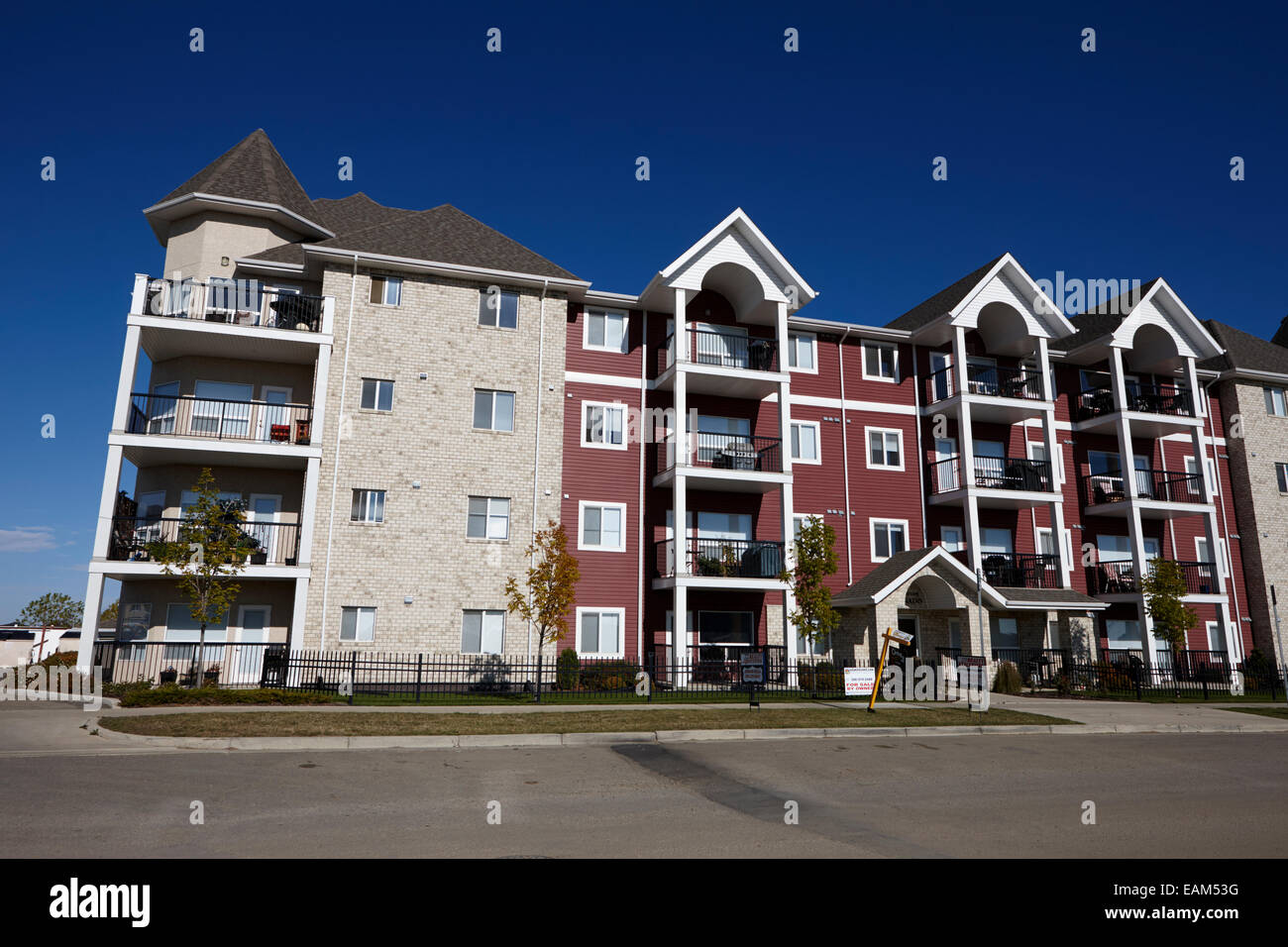 new condominium building in suburban neighbourhood saskatoon ...