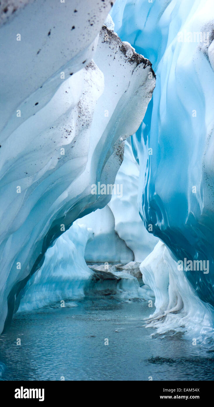 Stream Cut Channels In The Matanuska Glacier In Southcentral Alaska ...